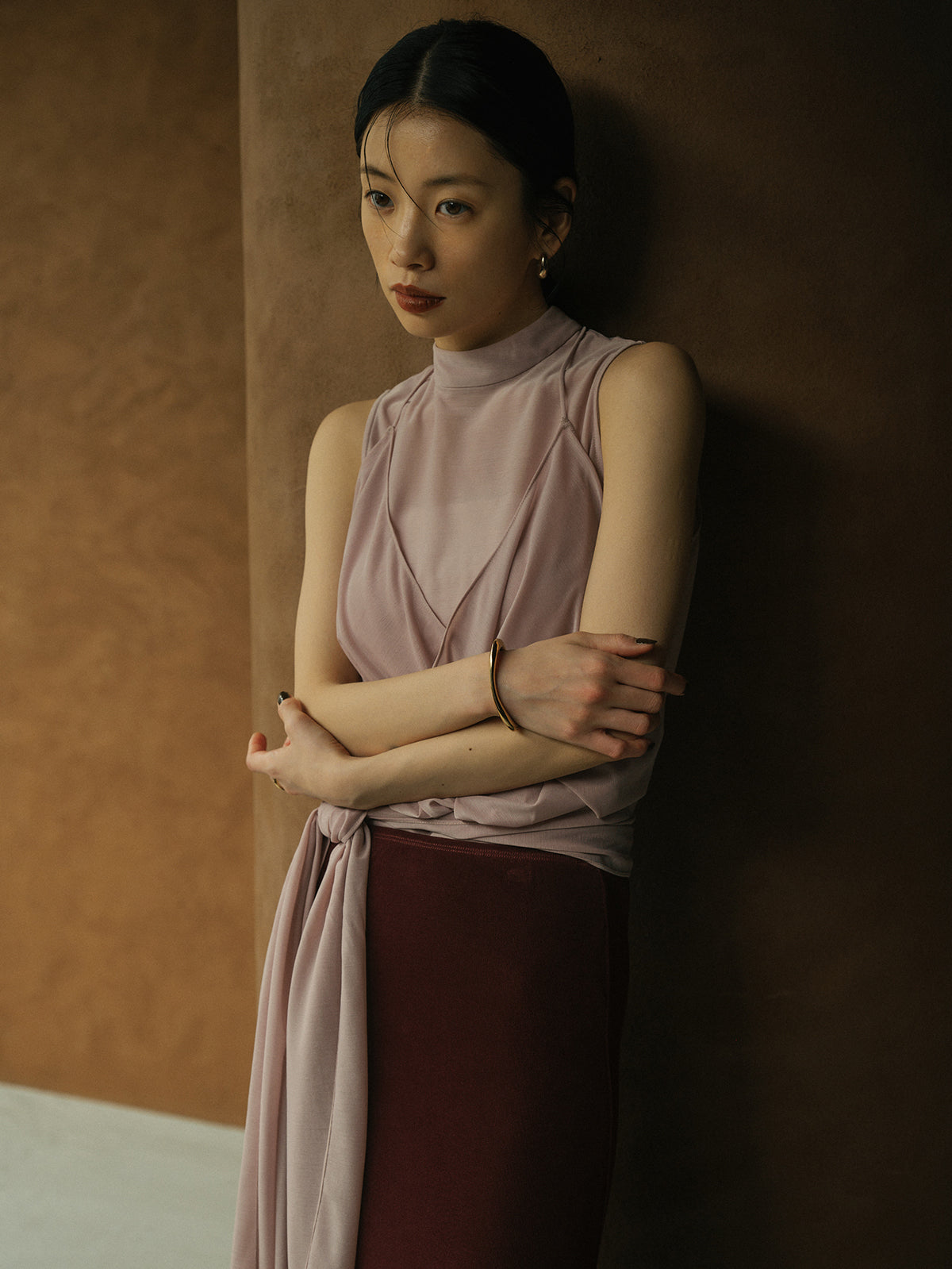 レイヤードカットトップス